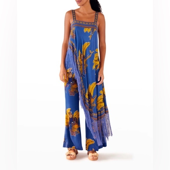 FARM Rio | Tops | Farm Rio Blue Mermaid Bananas Scarf Tunictop Size M ...
